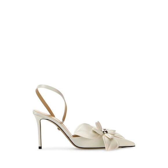MACH & MACH | Shoes | Mach Mach Floral Embellished Slingback Heels ...